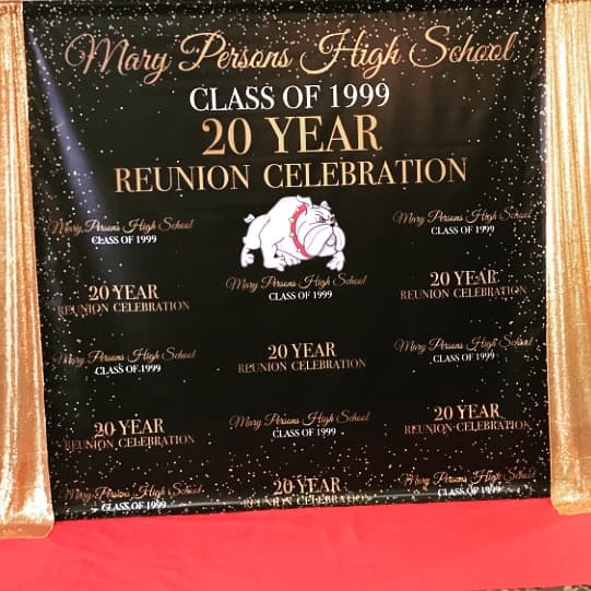 Class Reunion Step and Repeat Backdrop – Dream Design Group