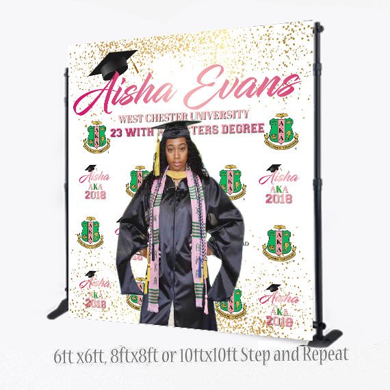 Graduation Party Step and Repeat Backdrop – Dream Design Group