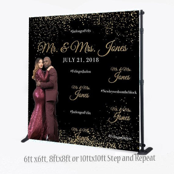 Wedding Step and Repeat Custom backdrop – Dream Design Group