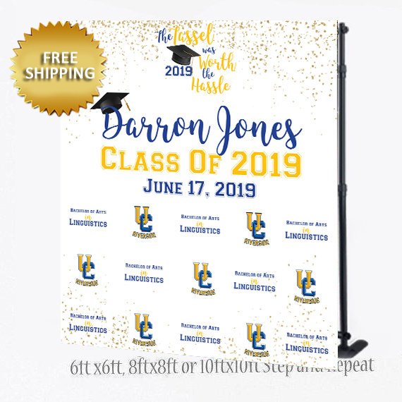 Class of 2020 Graduation Step and Repeat backdrop Tassel worth the has ...