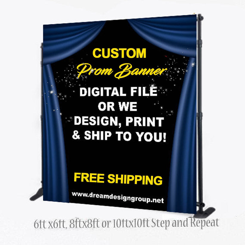 Custom Prom Banner Step and Repeat Backdrop – Dream Design Group