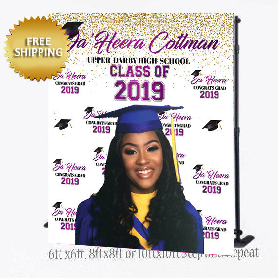 Graduation Step and Repeat Backdrop for class of 2020 – Dream Design Group